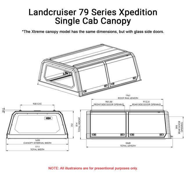 Landcruiser 70 Series Canopy | 250kg Load, 7.6T Tested – Bush Company ...
